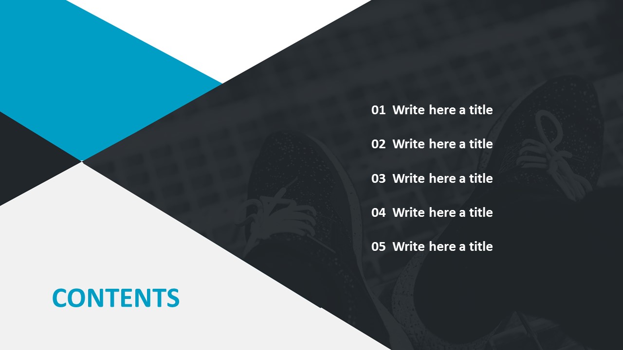 Free Presentation Templates - Black Running Shoes
