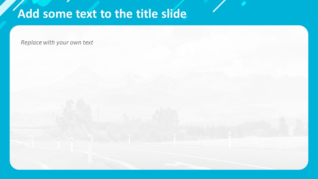 Highway on a Chill Weekend - Free Powerpoint Template