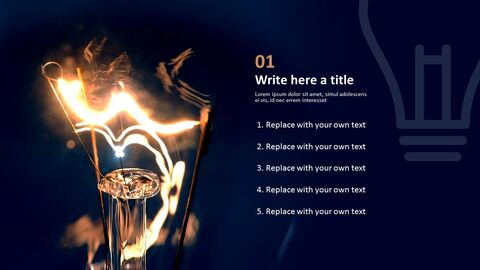 Lightbulb Brightening Dark - Free Powerpoint Template