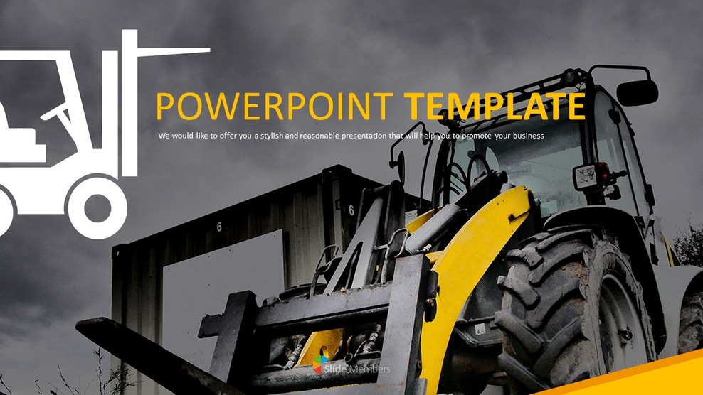 PowerPoint Template Free - Truck Theme