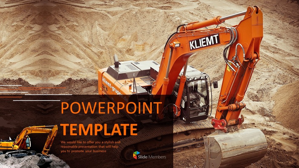 PPT Free Download - Excavator Theme