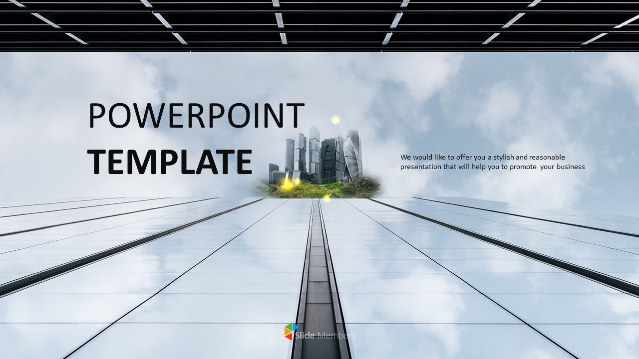 PPT Template Free - Dull Sky in the Building