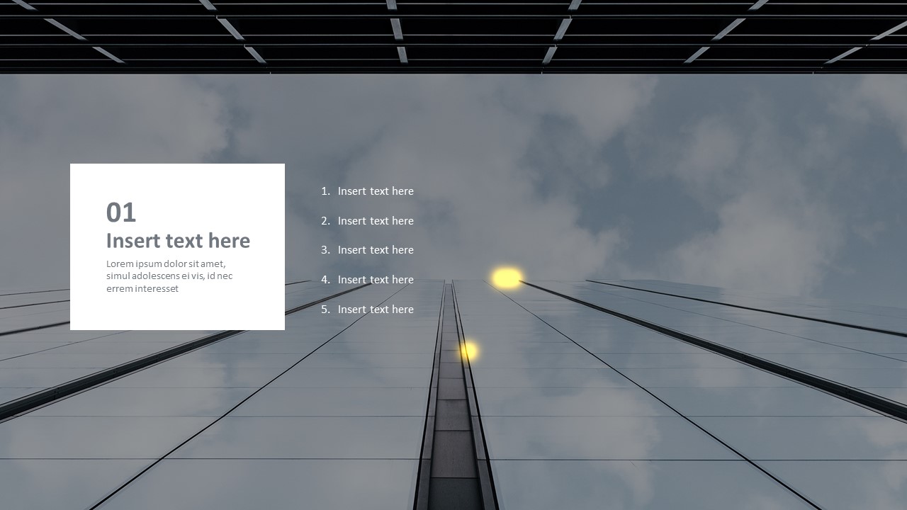 PPT Template Free - Dull Sky in the Building