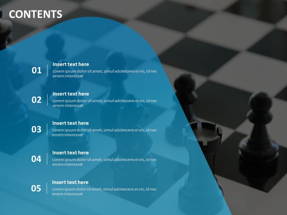 Dark Atmosphere Chessboard - PowerPoint Template Free