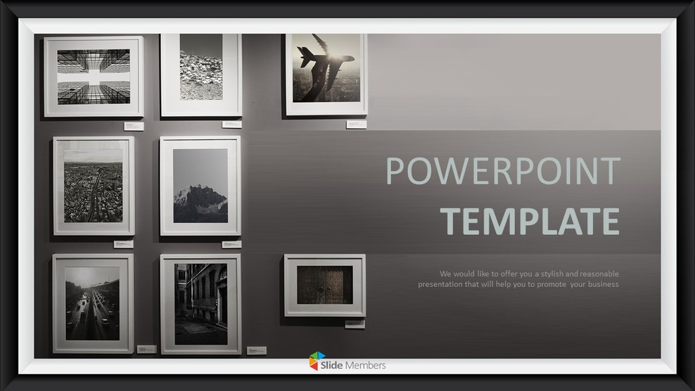 Free PowerPoint Design - Quiet Photo Exhibition