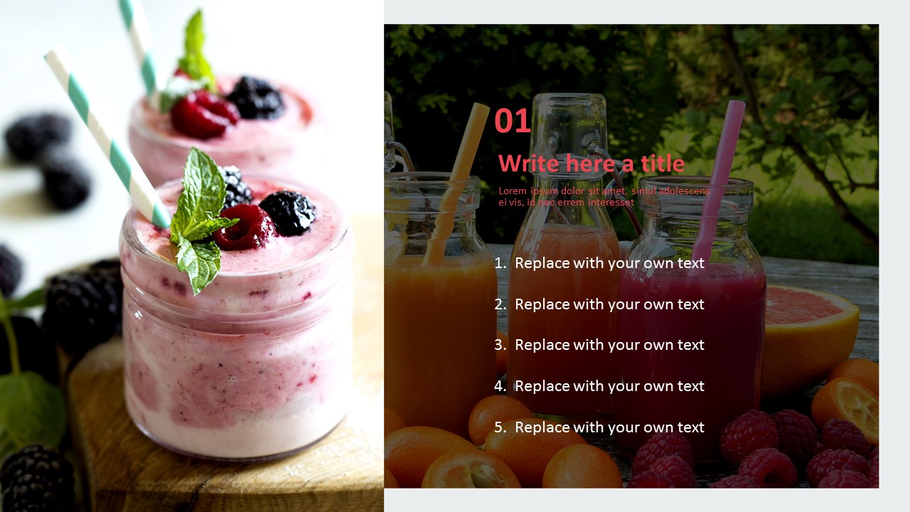 Free Powerpoint Sample - Fresh Fruit Juice