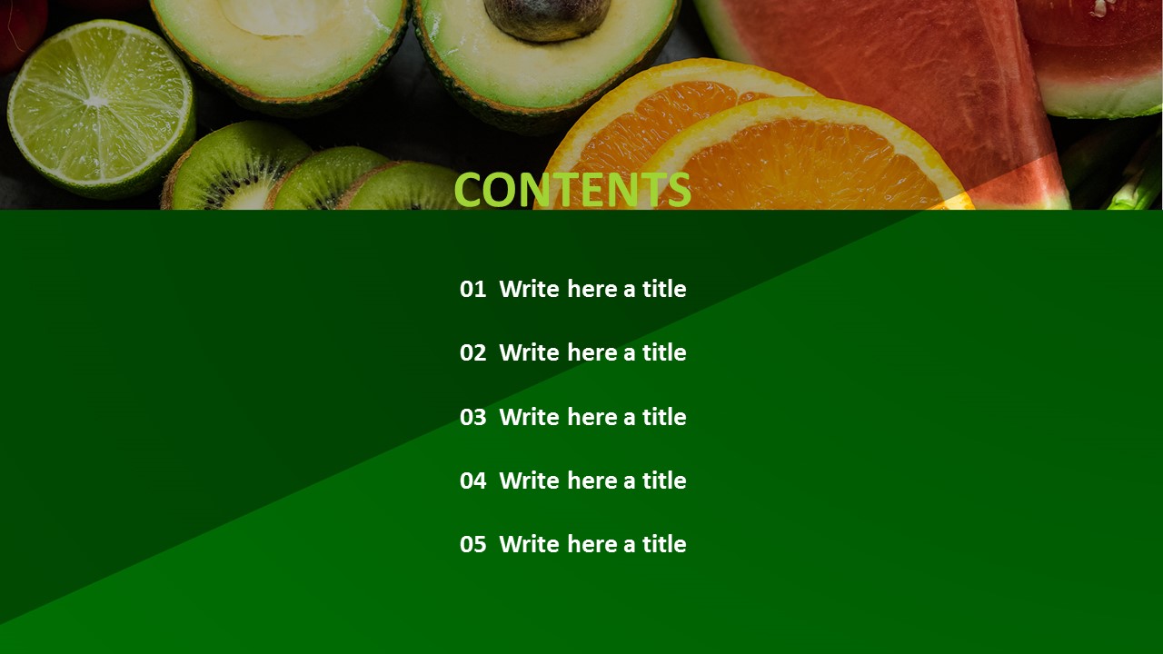 Free PowerPoint Template Download - Fresh Fruits and Vegetables
