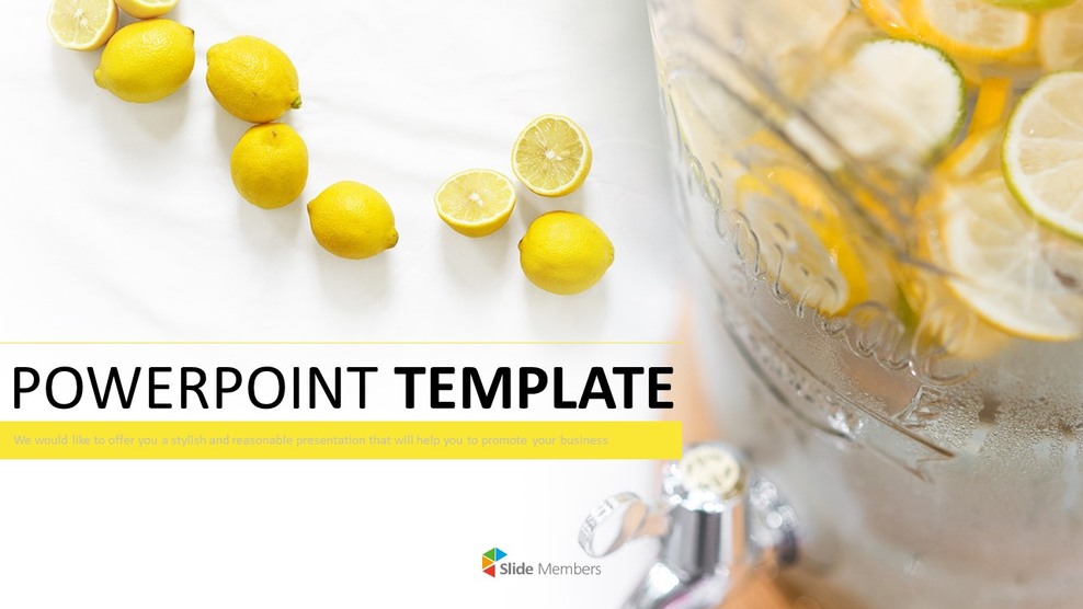Free Powerpoint Templates Design - Lemon Water