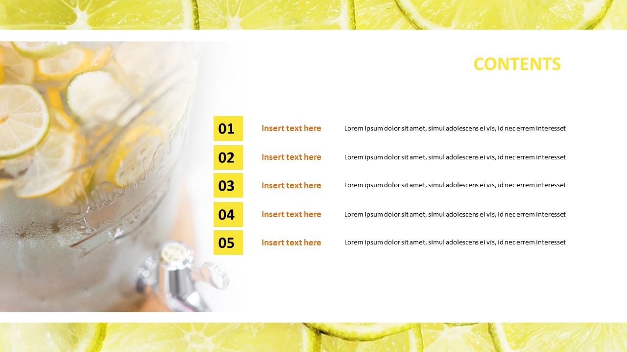 Free Powerpoint Templates Design - Lemon Water