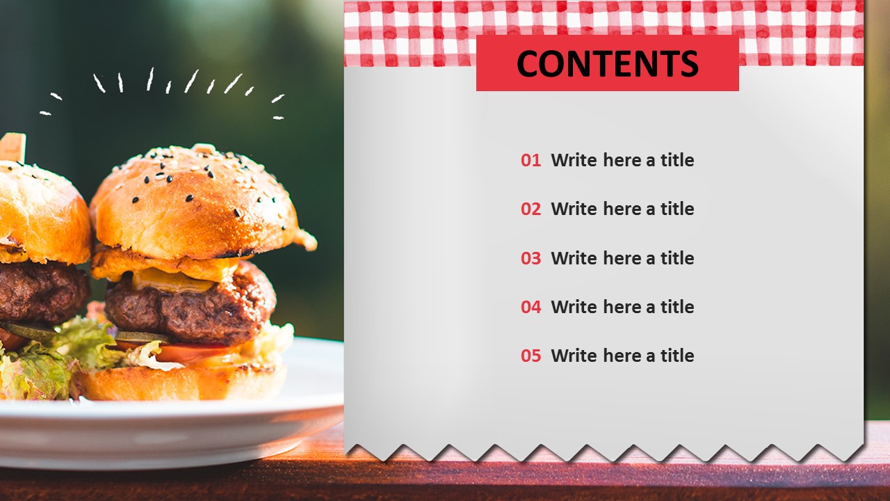 PowerPoint Presentation Download Free - Mini Handmade Hamburger