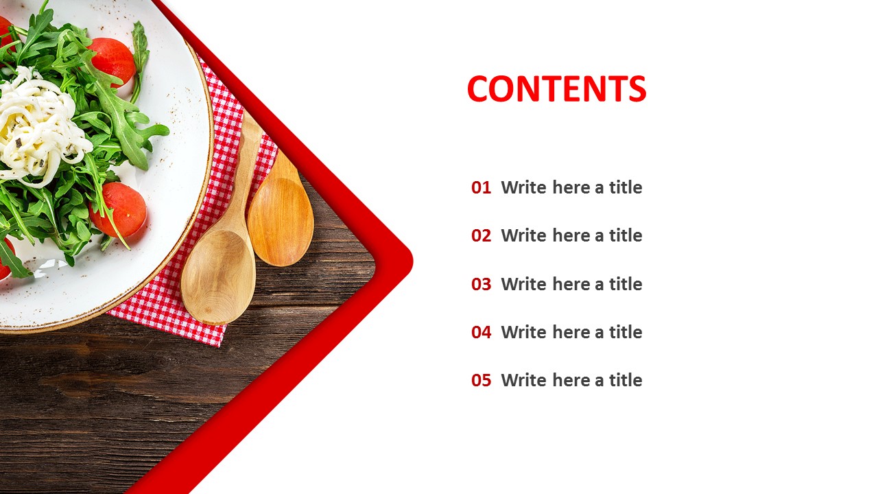 Salad Plating - Free Images for Presentations|PPT Templates|Slides