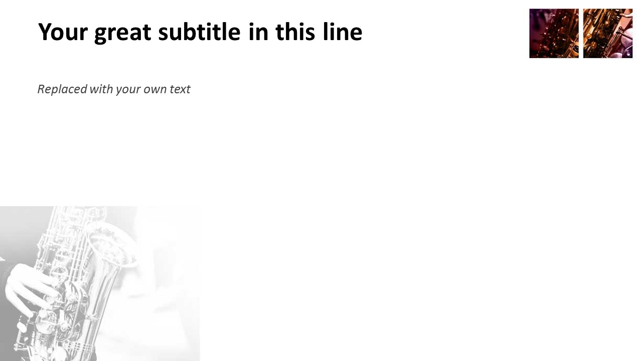 Saxophone - PowerPoint Template Free Download