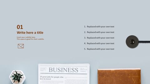 Neat Business Desk - Free PowerPoint Template Design
