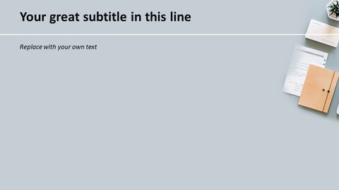 Neat Business Desk - Free PowerPoint Template Design