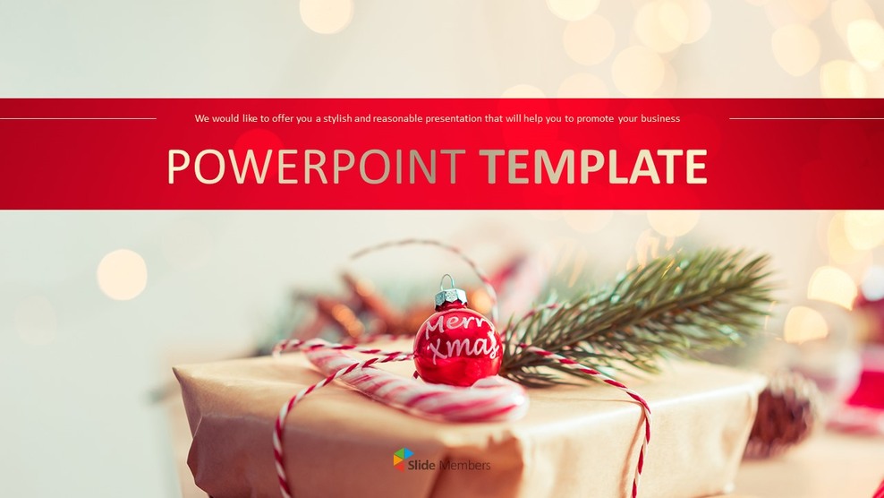 PPT Download Free - Gift Wrapping for Christmas|Templates|Slides