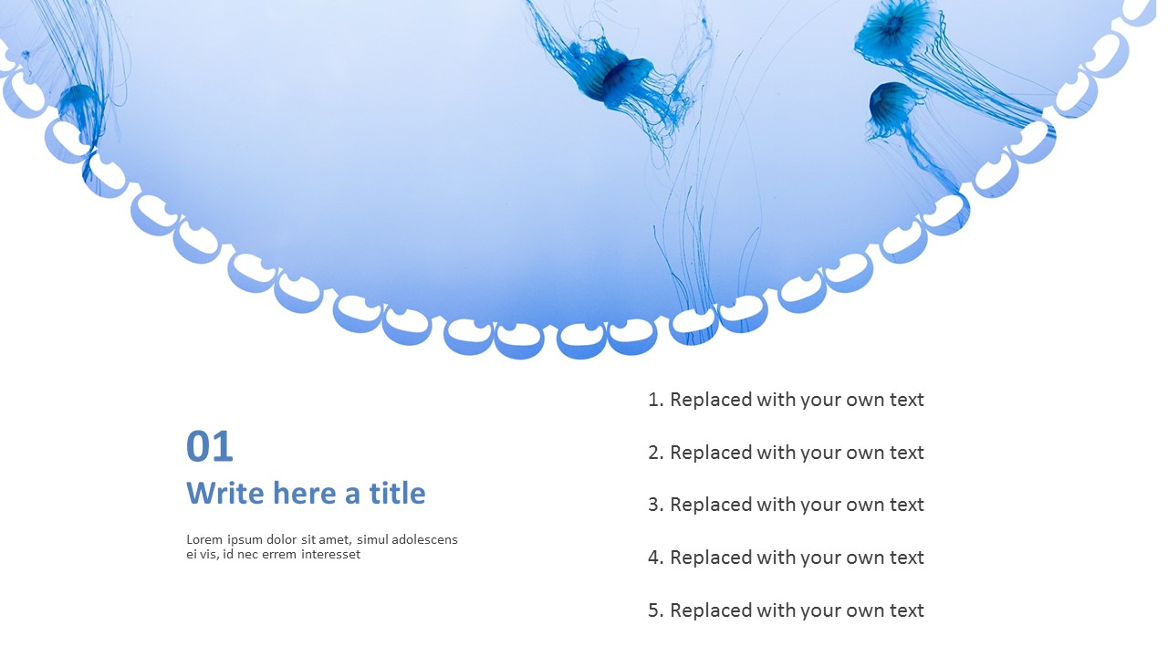 Blue Jellyfish - PowerPoint Templates Free Download
