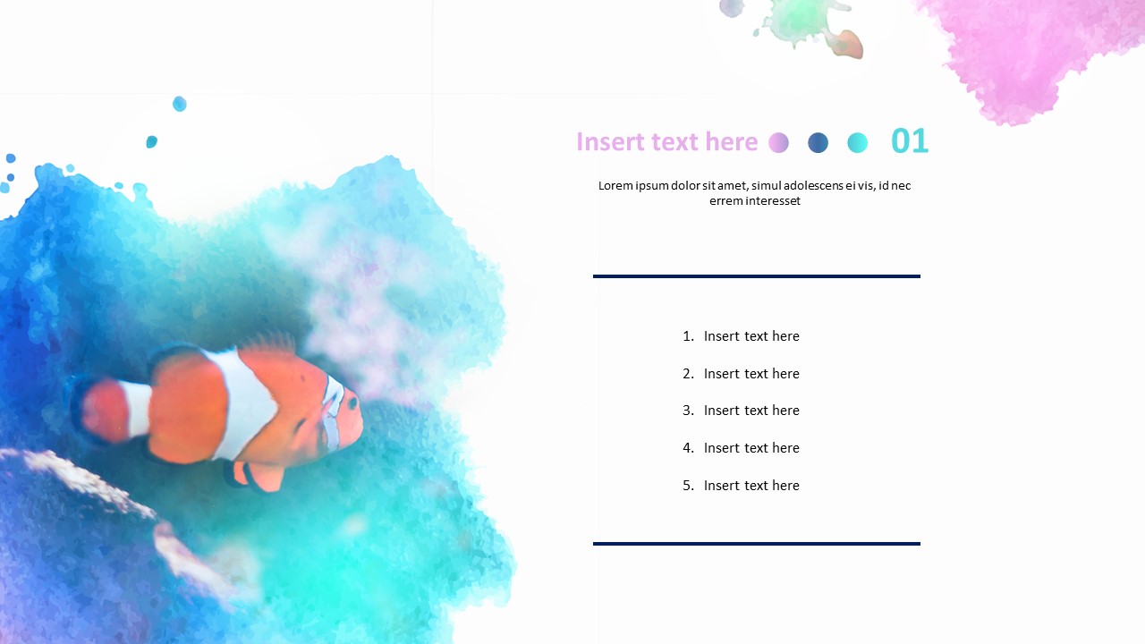 Gratis Diseño de plantilla gratis - Tema del pez payaso