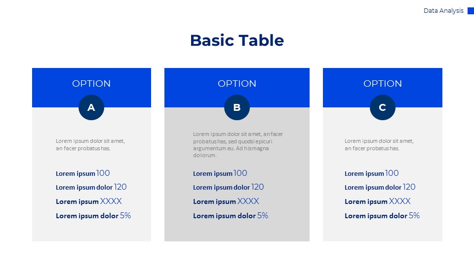 Data Analysis Simple Slides Templates