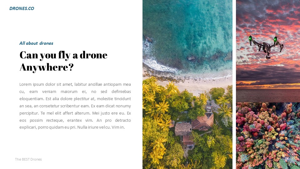 Drone Aerial View Google Slides for mac