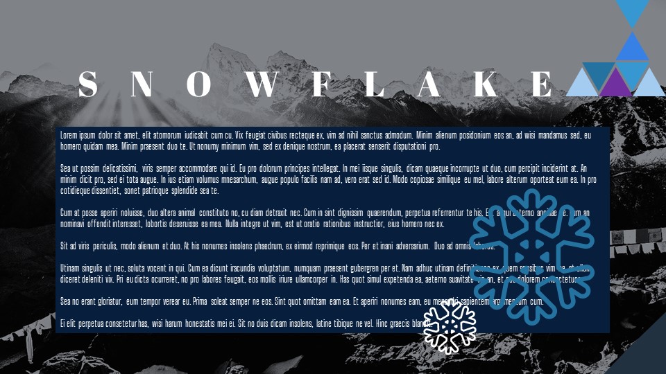 Snowflake Google Presentation Templates