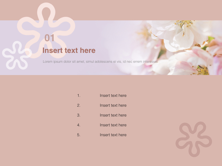 Keynote online Free - Colorful Spring Flowers|Slides