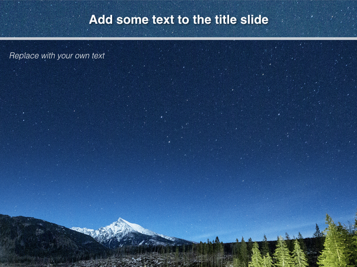 Twinkle Night Sky - Free Keynote Backgrounds|Slides