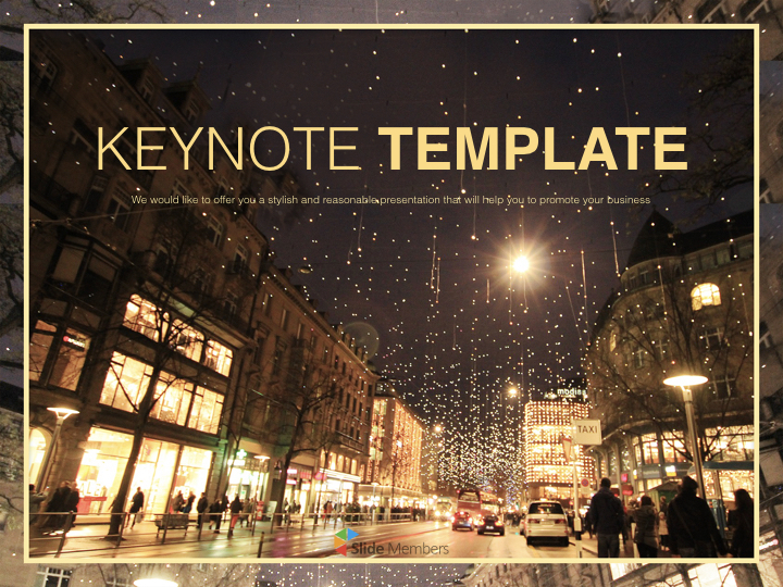 Fancy Night View - Free Keynote Templates|Slides