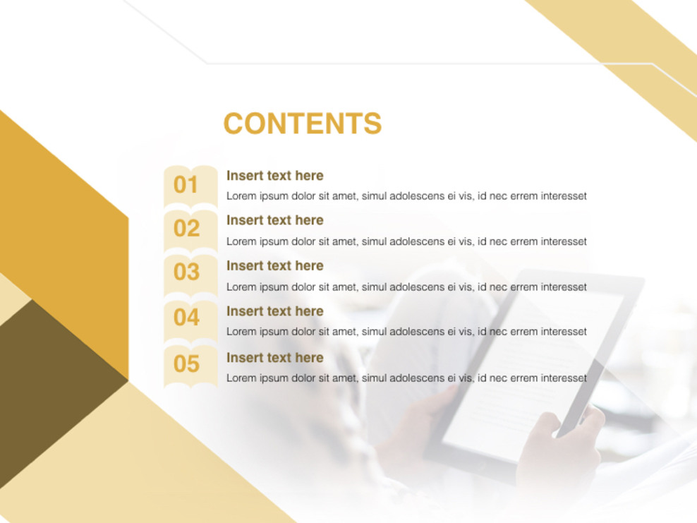Reading Books on E-book - Free Presentation Templates
