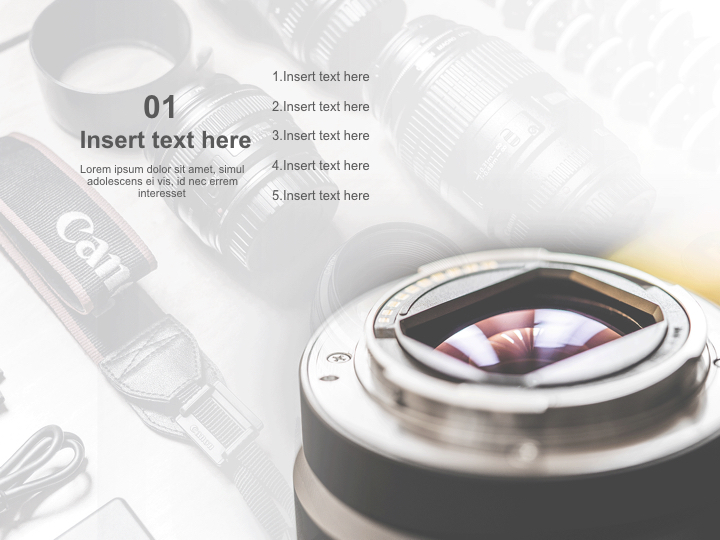 Camera Equipment - Free Keynote Template Download|Slides