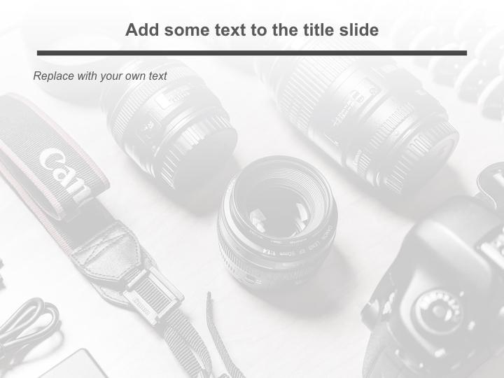 Camera Equipment - Free Keynote Template Download|Slides