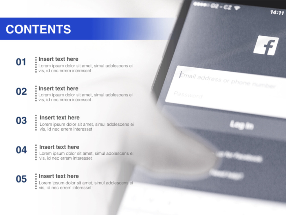 Facebook - Free Presentation Template