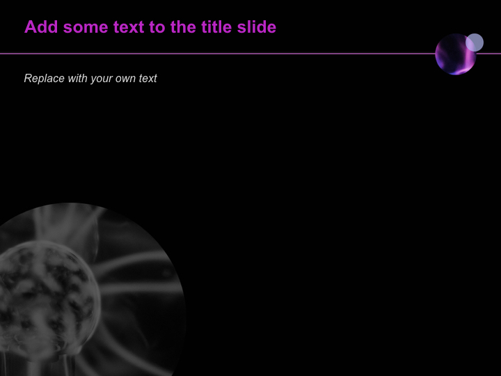 Free Presentation Template - Plasma Lamps
