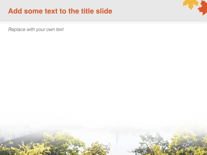 Landscape of City in Fall - Free Professional Keynote Templates