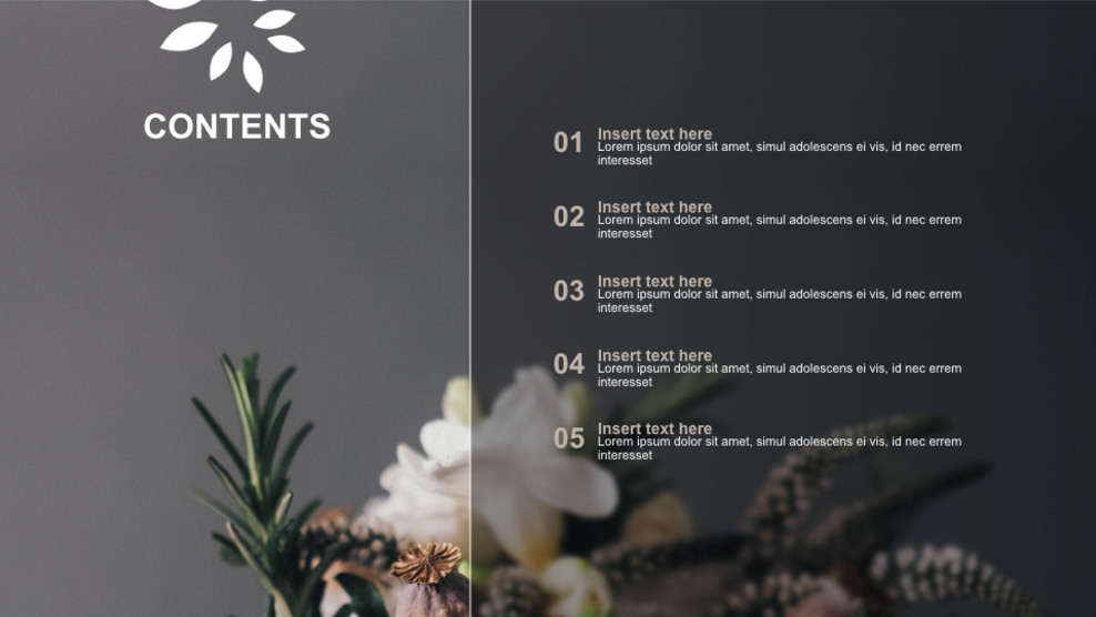 Flower Arrangement - Free Keynote Template Download