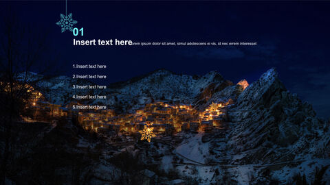 Snowy Town - Free Professional Keynote Templates|Slides