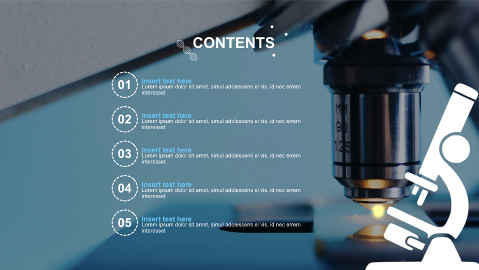 Kostenlose Präsentationsvorlagen - Mikroskop