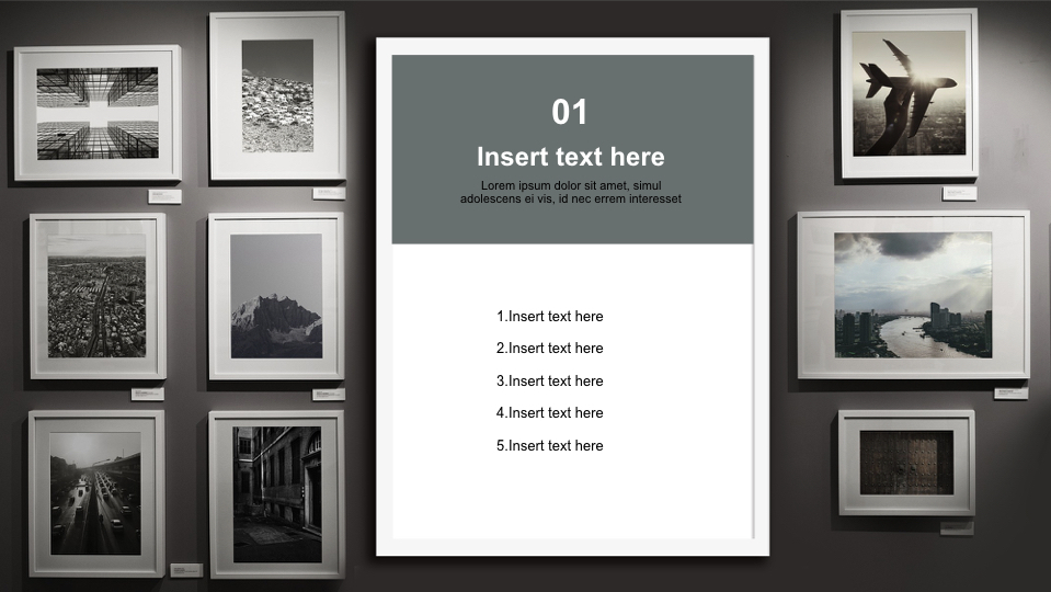 Free Professional Keynote Templates - Quiet Photo Exhibition