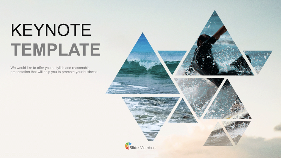 Free Keynote Template Design - Surfing