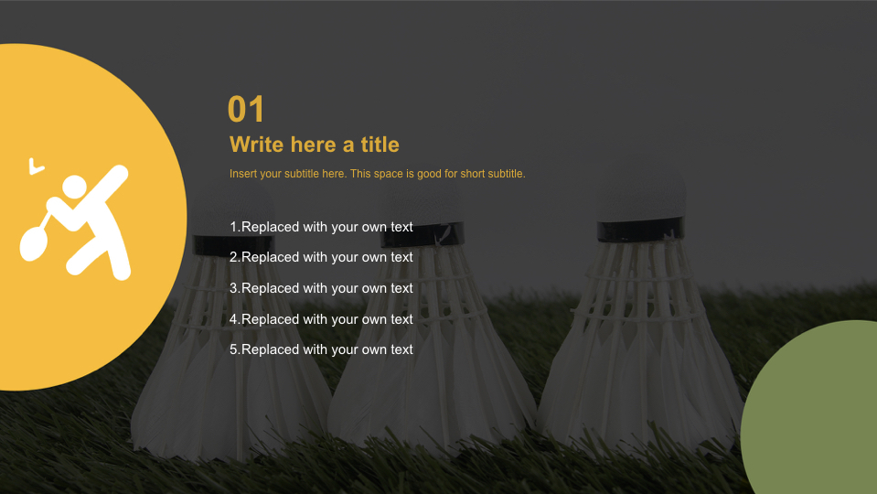 Badminton Background For Powerpoint