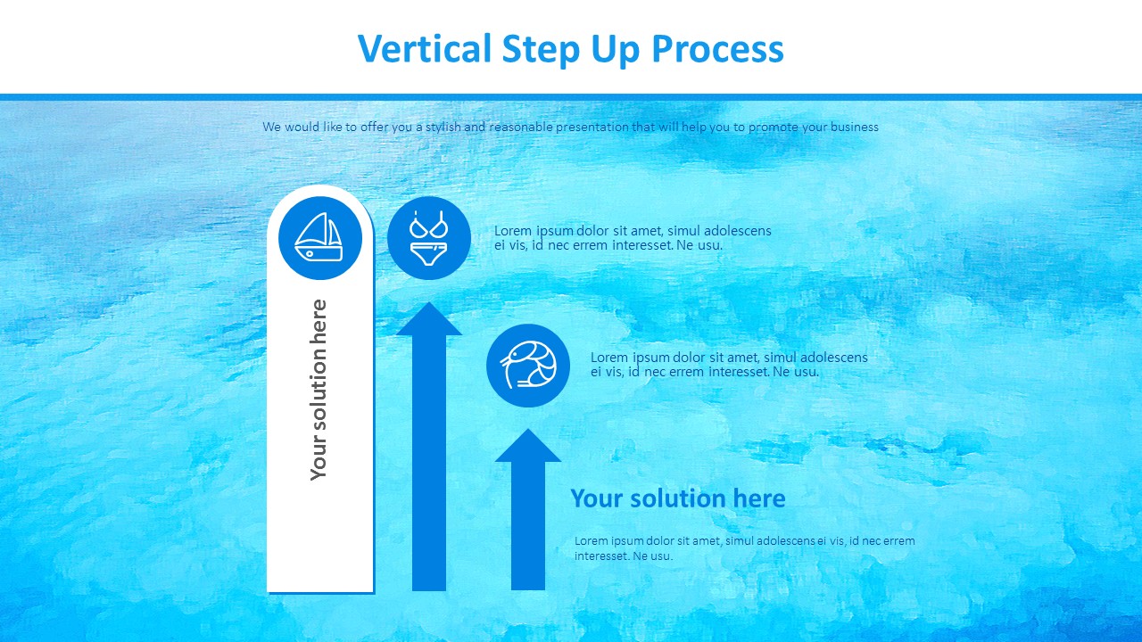 Free Vertical Step Up Process Diagram|Slides