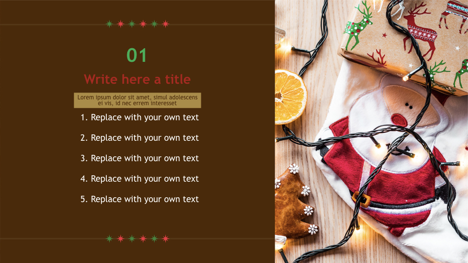 Free Presentation Template - Christmas Decoration|Keynote|Slides