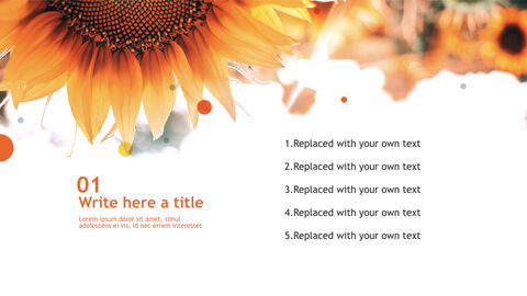 Free Presentation Templates - Sunflower|Keynote|Slides