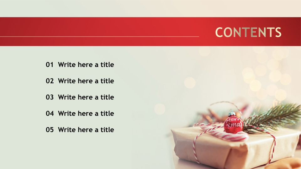 Gift Wrapping for Christmas - Free Keynote Template Download