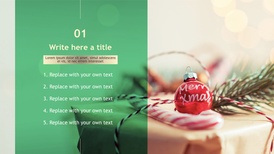 Gift Wrapping for Christmas - Free Keynote Template Download