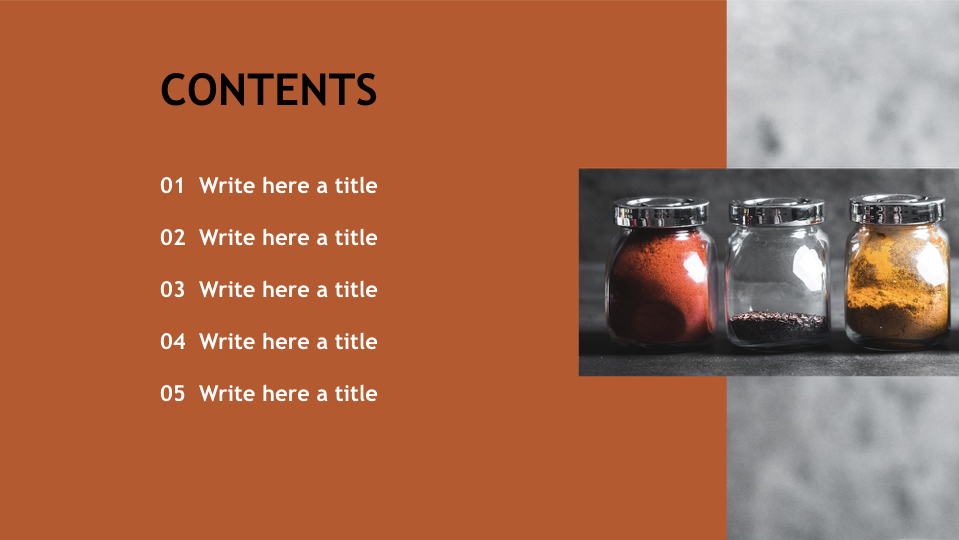 Keynote online Free - Various Spices|Slides