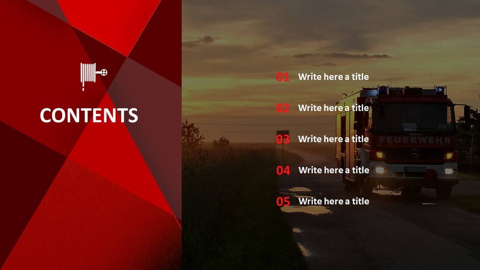A Fire Engine - Free Presentation Templates