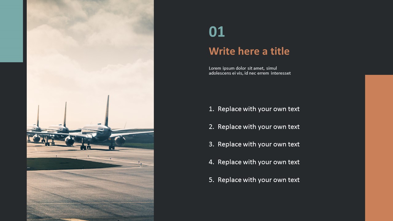 A Plane Taking Off - Free Presentation Template