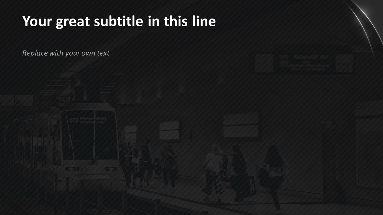 Black and white subway - Free Images for Presentations|Google Slides