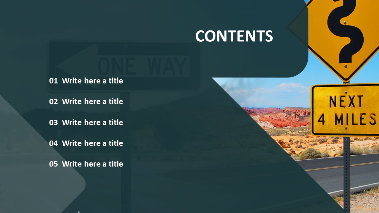 Road Signpost - Google Slides Template Free