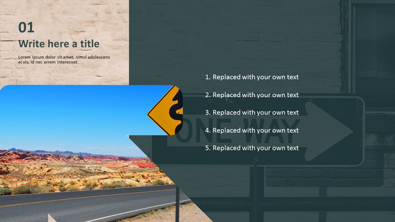 Road Signpost - Google Slides Template Free